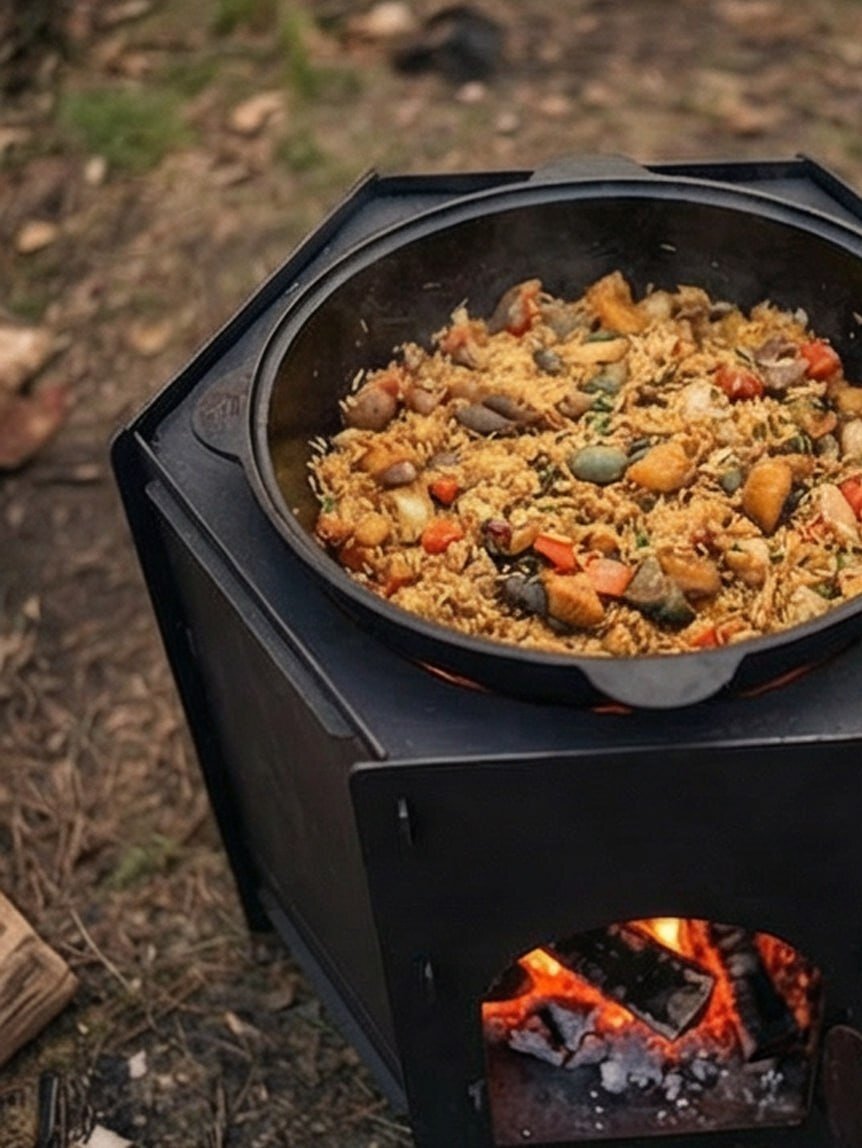 Печь мангал для казана 350*350*420