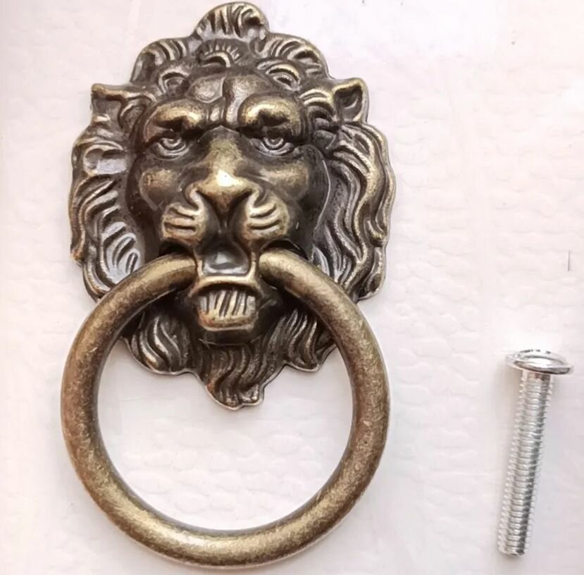 Ручка мебельная с кольцом Лев, Кольцо ручки
