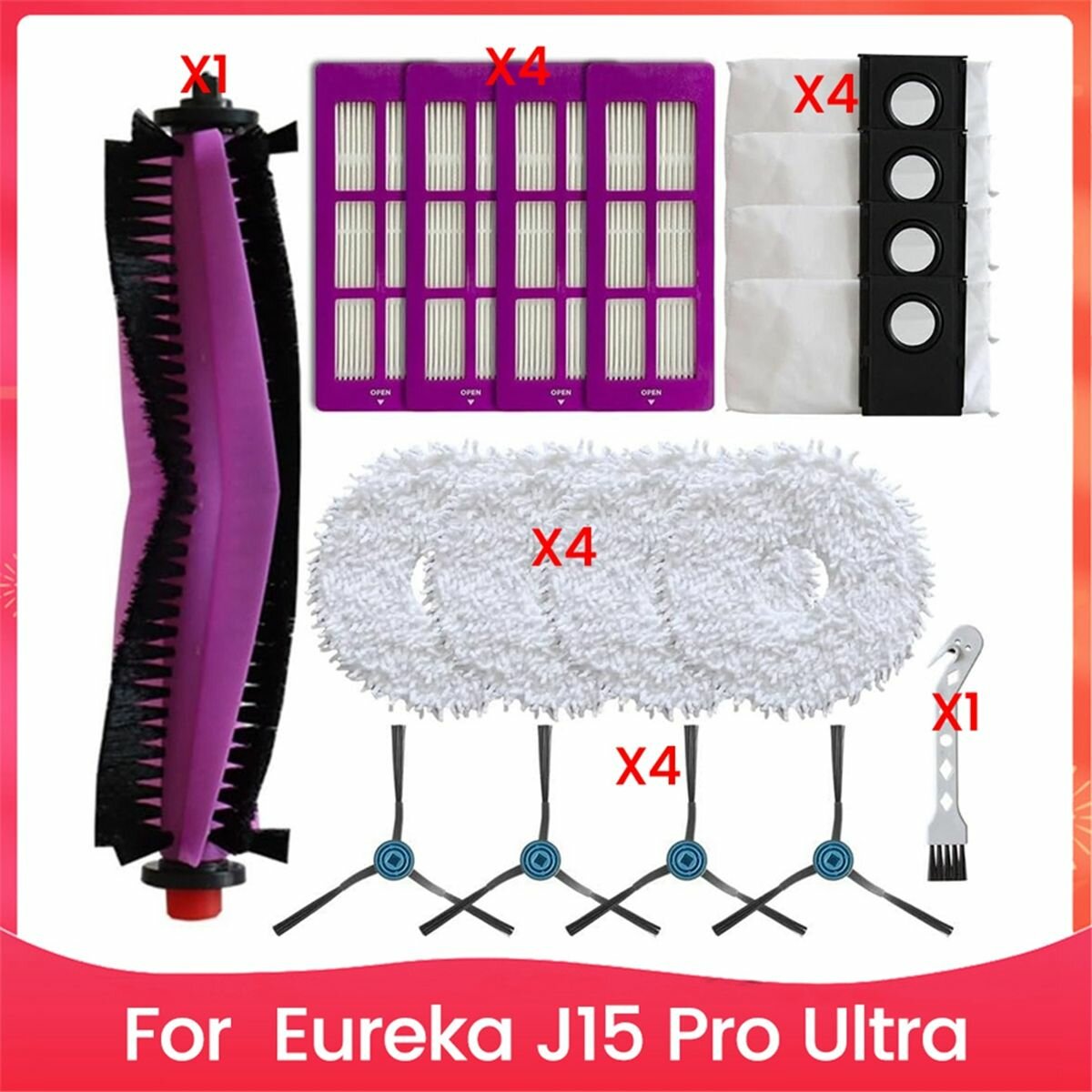 Запасные Части Для Фильтра Боковой Щетки Eureka J15 Pro Ultra