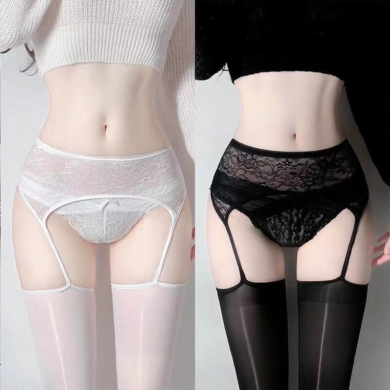 【 17k человек в избранное】Острые кружевные однотонные чулки с подвязками, стиль чистого желания, высокие чулки без снятия, тонкие, устойчивые к зацепкам, женские чулки