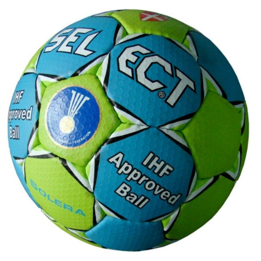 Decathlon Гандбольный мяч Select Solera IHF зелено-голубой р. 3 - 3