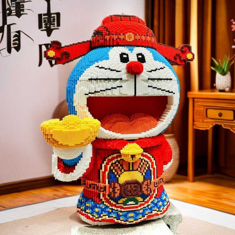 Совместимо с LEGO Маленькие кирпичики Подарок для мальчиков и девочек Дораемон 3D Пазл Строительные блоки