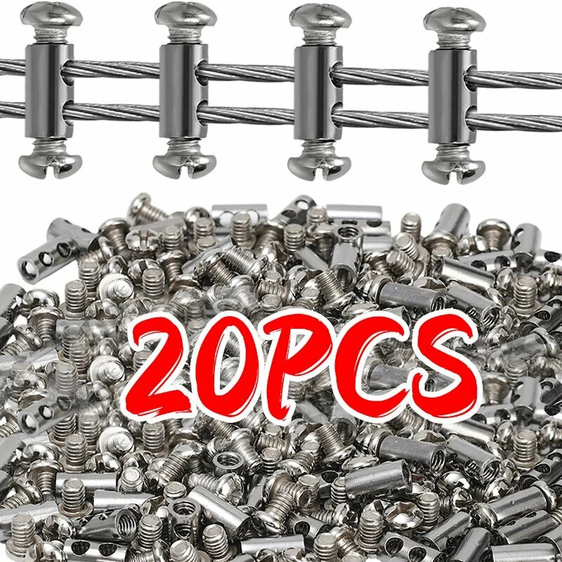 Стопорные втулки для троса 1,5-2,5 мм, сталь, 20pcs