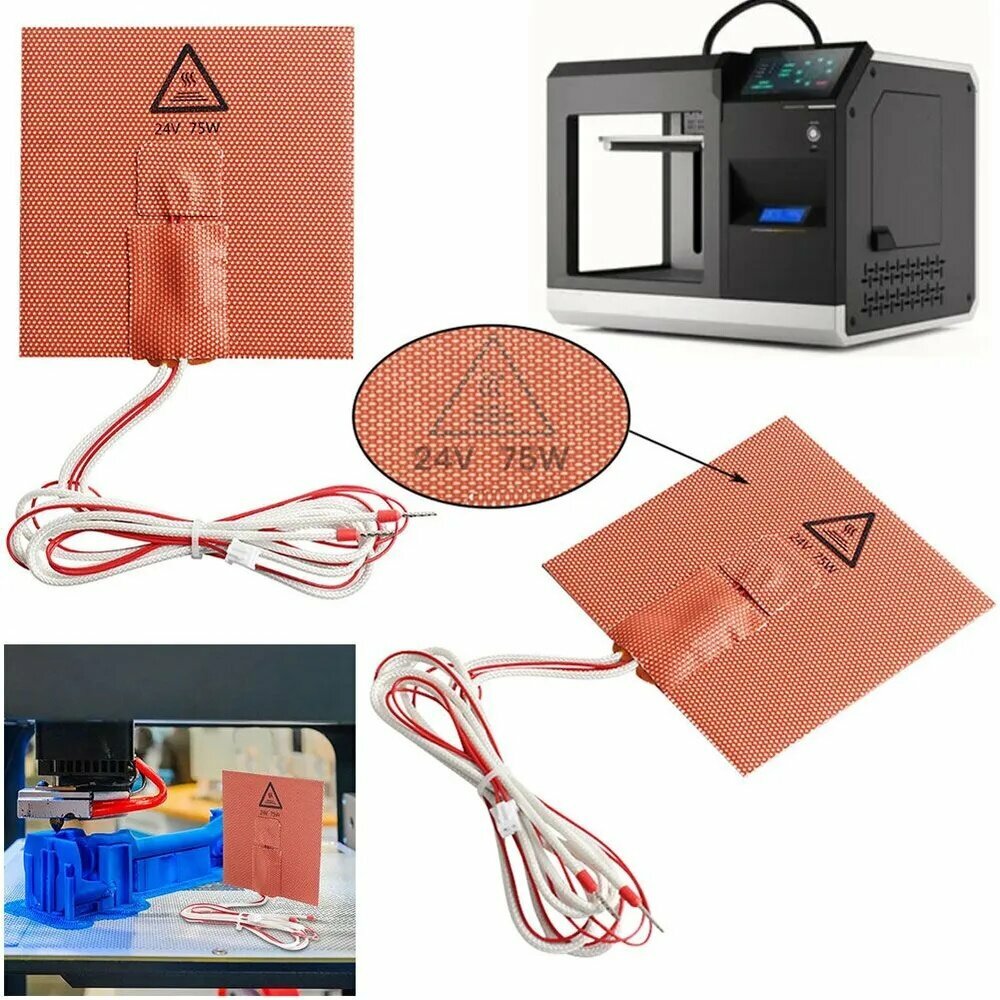 Подогреваемый столик для экструзии, 100x100 мм, 24 В, с высокой теплопроводностью