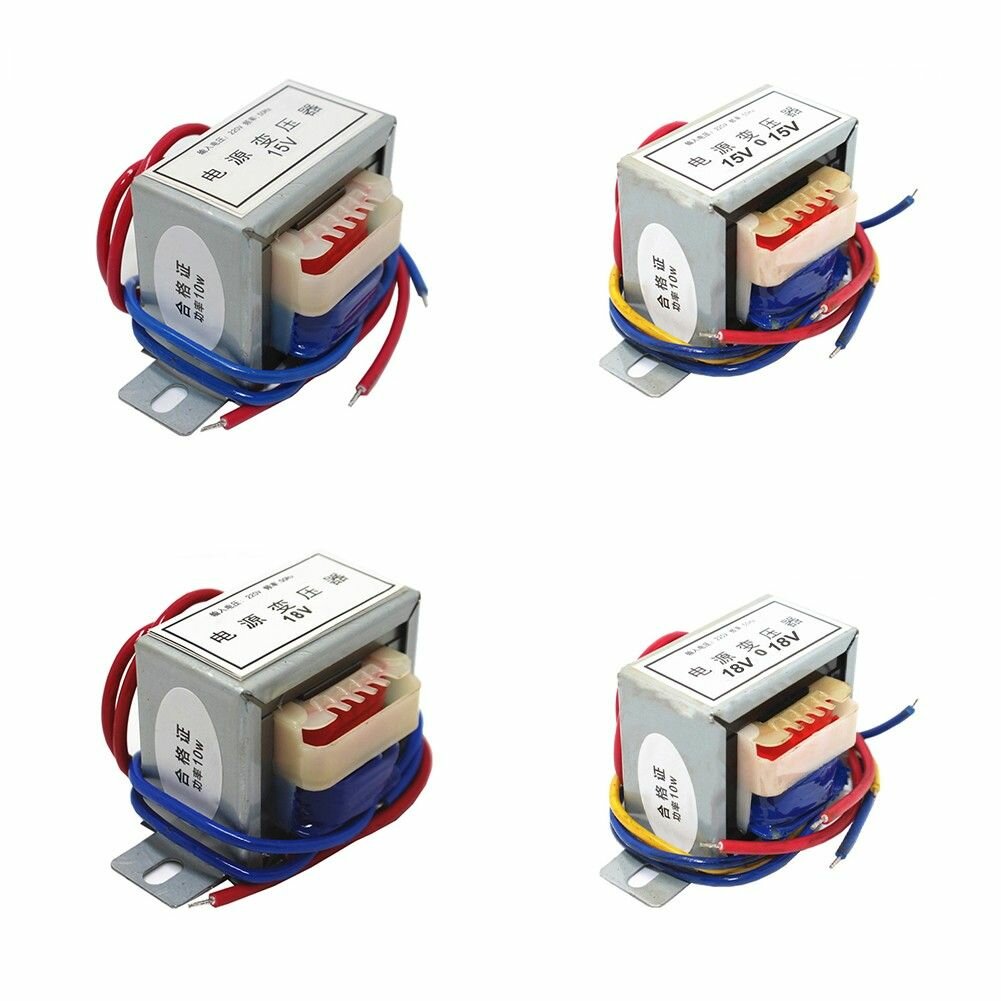 1шт 10 Вт EI48 Силовой трансформатор Вход 220 В Выход 15 В-0-15 В 18 В-0-18 В 15 В 18 В
