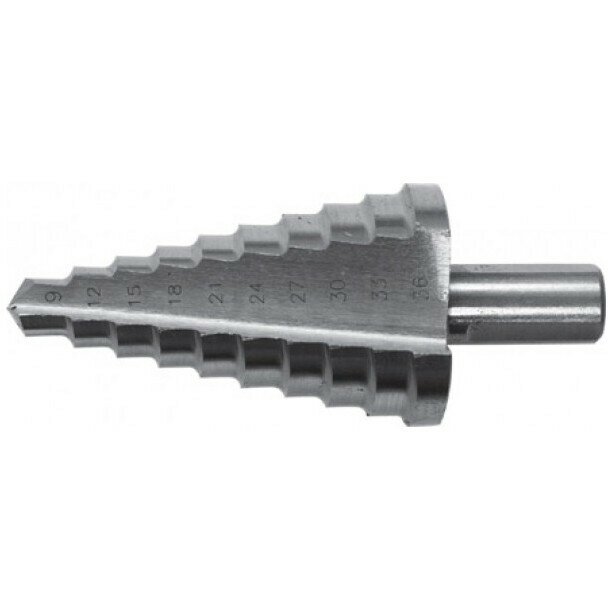 Сверло ступенчатое (4-20 мм; 9 ступеней; HSS) по металлу FIT IT 36395