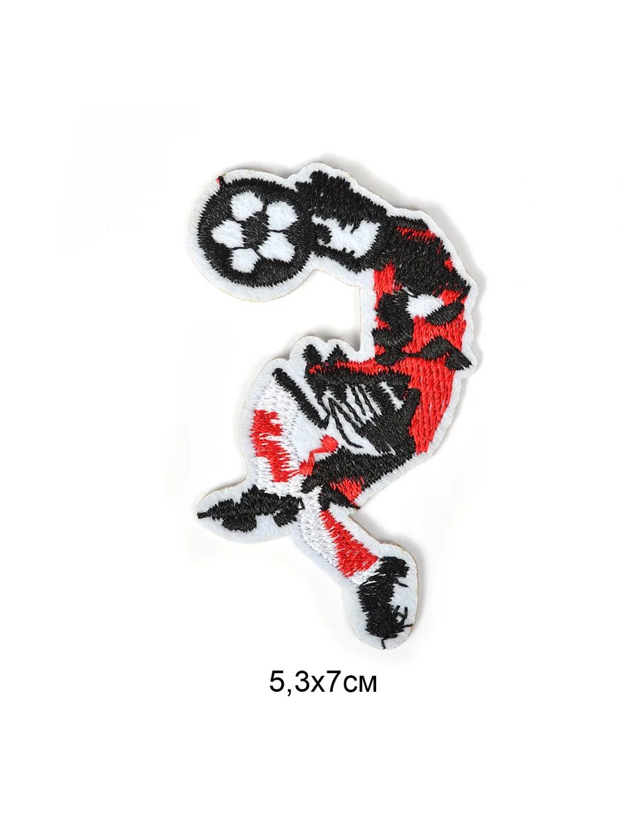 Аппликация пришивная Футболист 5,3х7см 10шт