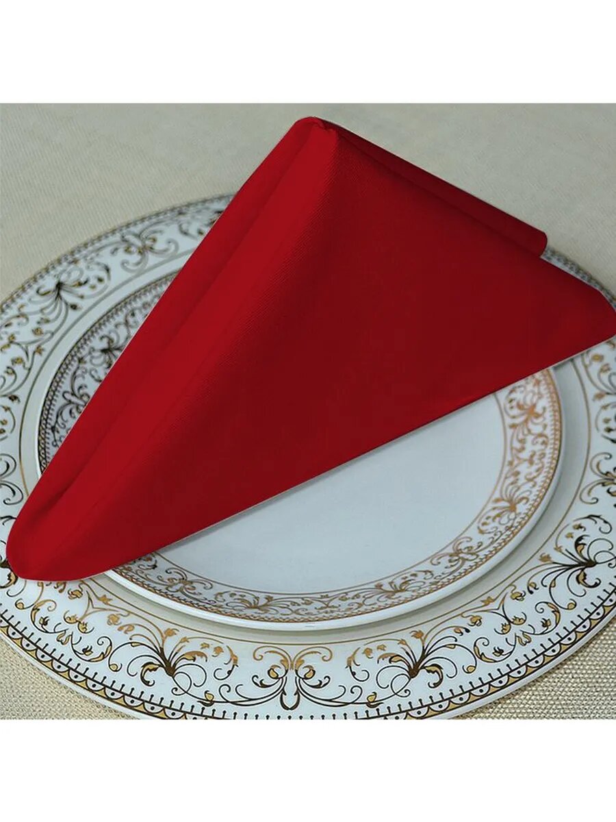 Салфетка из чистого хлопка (48x48 см — большая красная)