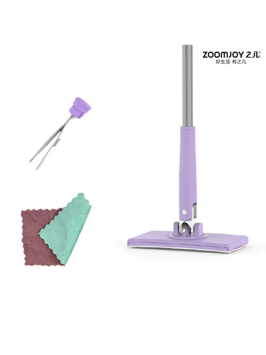 Фиолетовый малый швабра 95см, микрофибра, коралловый флис