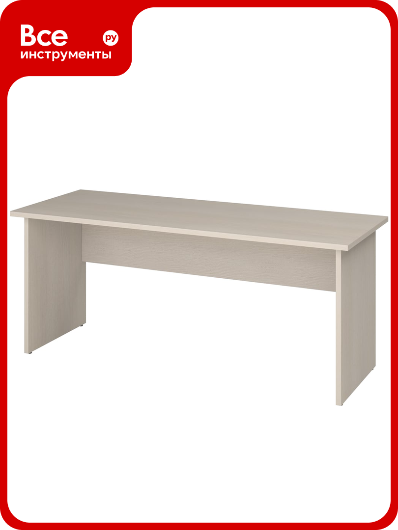 Письменный стол Комфорт-Питер Дуб Шамони светлый, прямоугольная форма, классический стиль, для организации рабочего