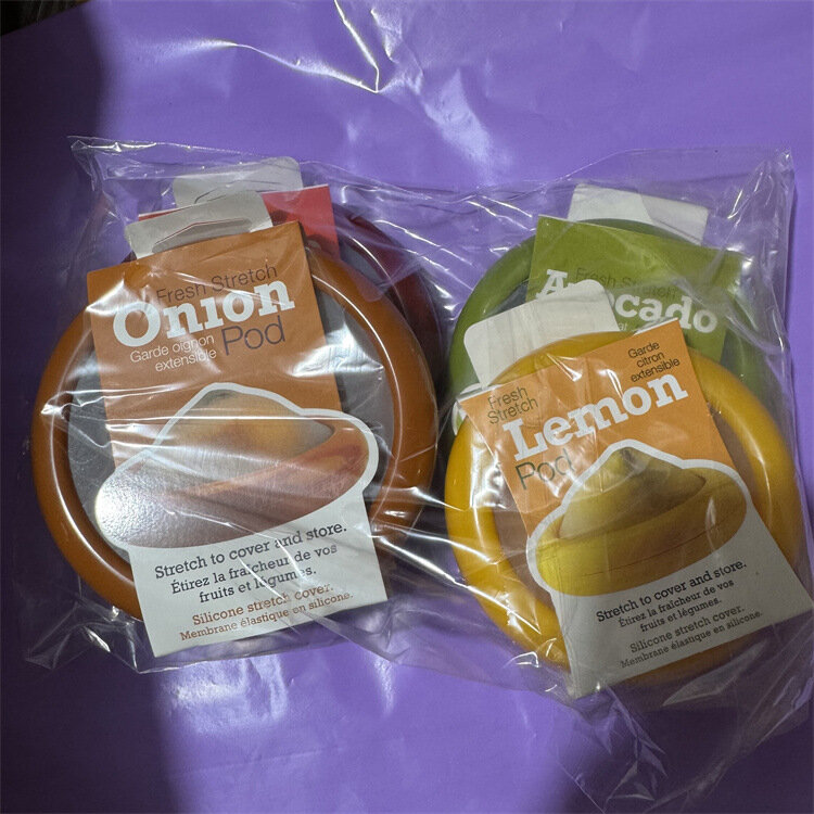 Набор из четырех контейнеров для хранения свежих фруктов в холодильнике, контейнер для нарезки и хранения фруктов и овощей, силиконовый контейнер для лимонов