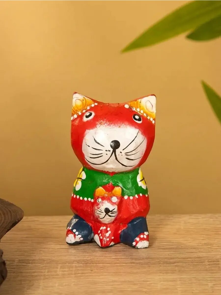 Деревянные фигурки «Котики» — уют и игривость в интерьере