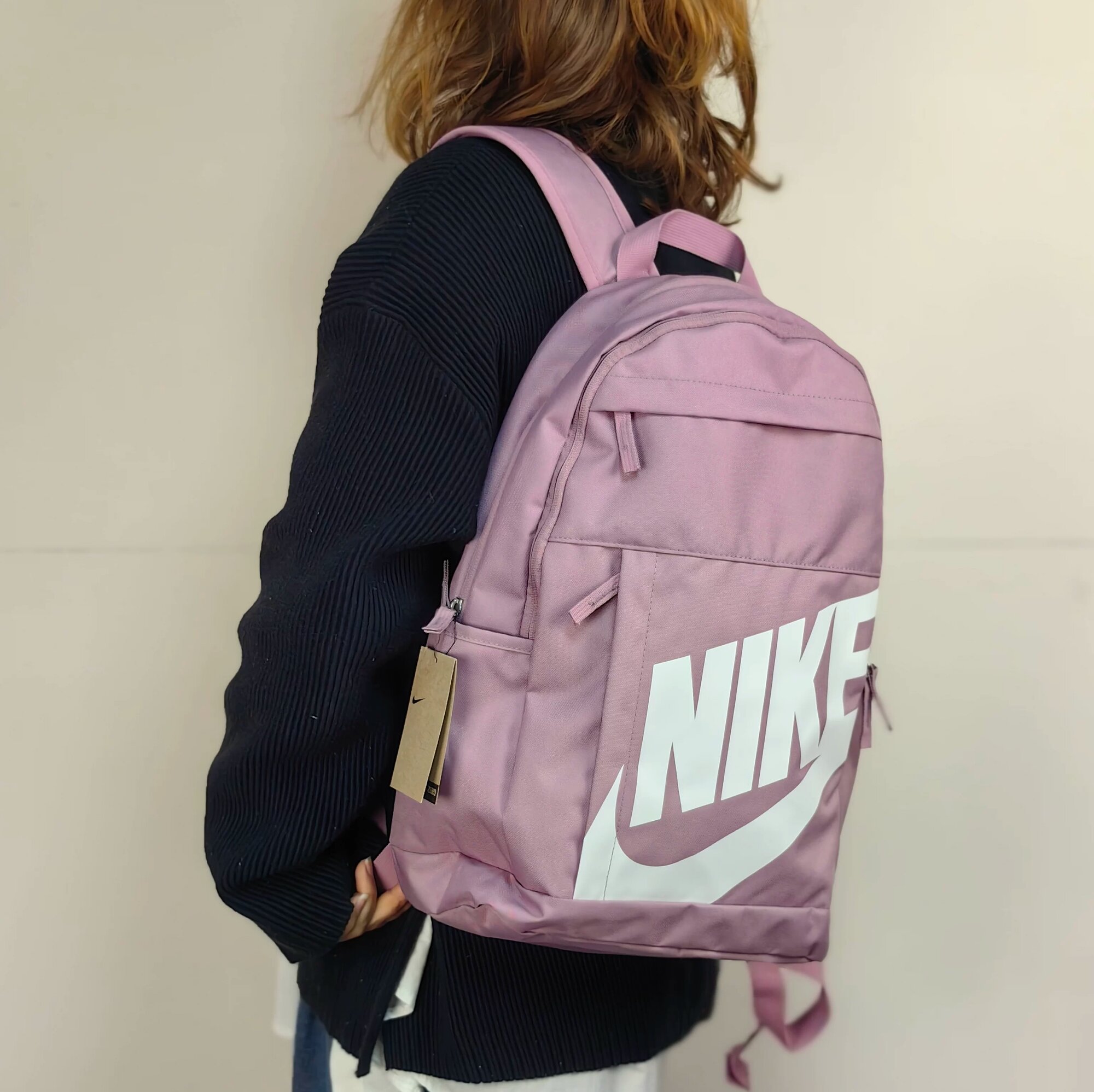 NIKE DD0559-523 Универсальный рюкзак для школы и путешествий, спортивный вариант, водонепроницаемый материал с молниями