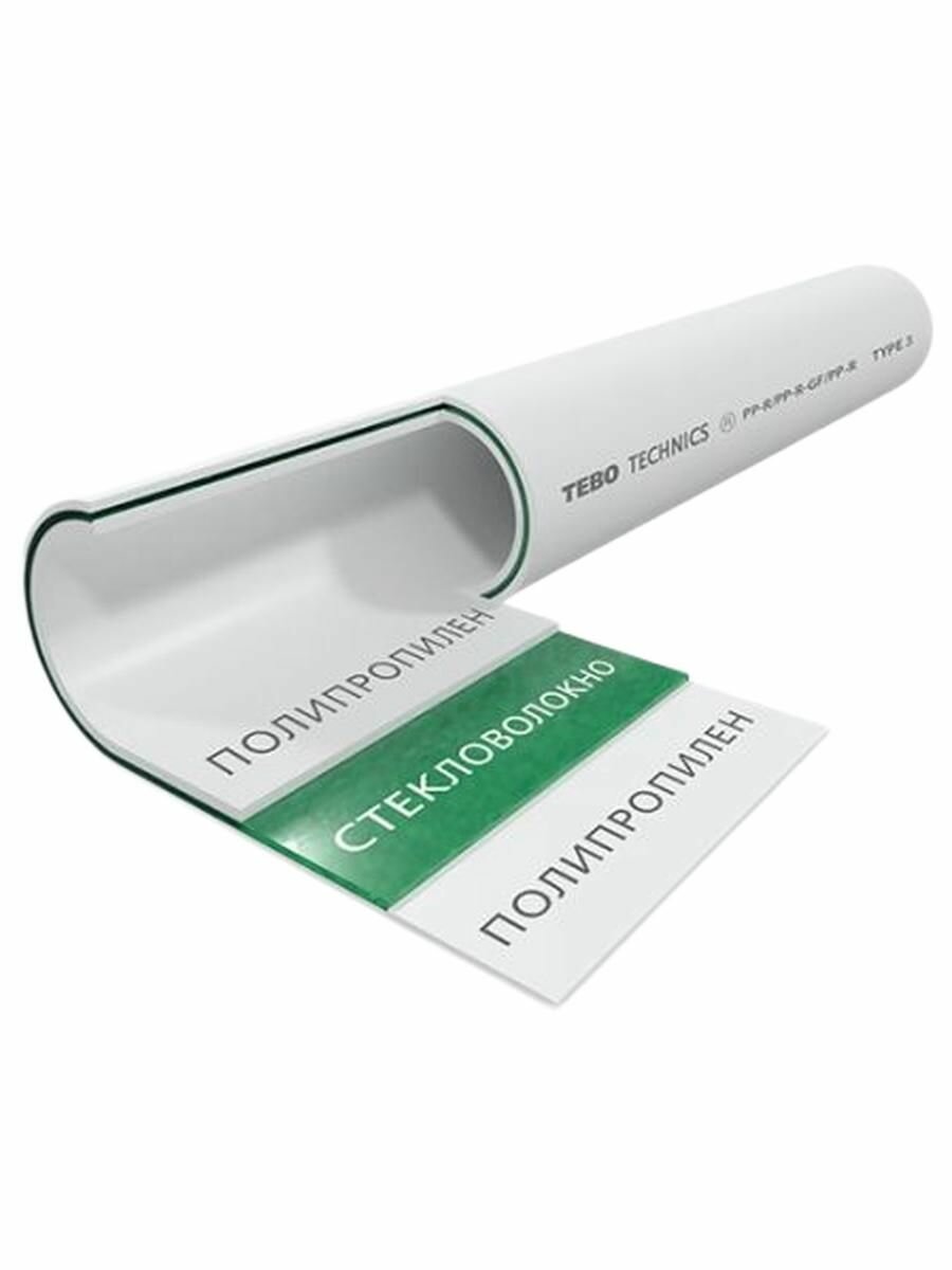 Труба Tebo ППР 25 SDR6 стекловолокно (80м)