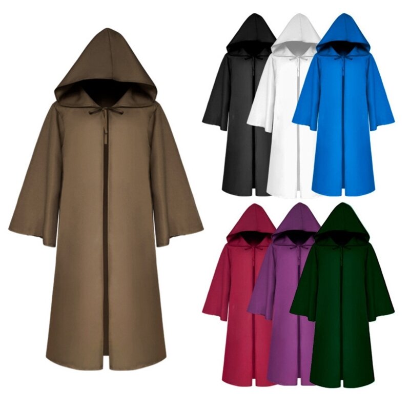 Плащ Мрачного Жнеца на Хэллоуин-Белый-XXL