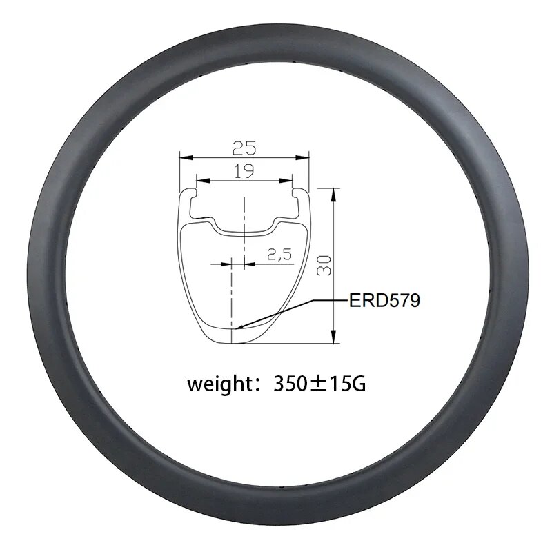 Карбоновые диски для шоссейных велосипедов 700C 55mm, Disc brake, Tubeless, 24H 3k glossy