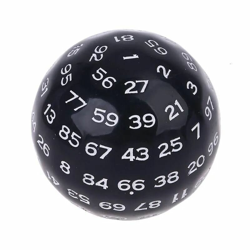 100-гранные игральные кости D100, Белый