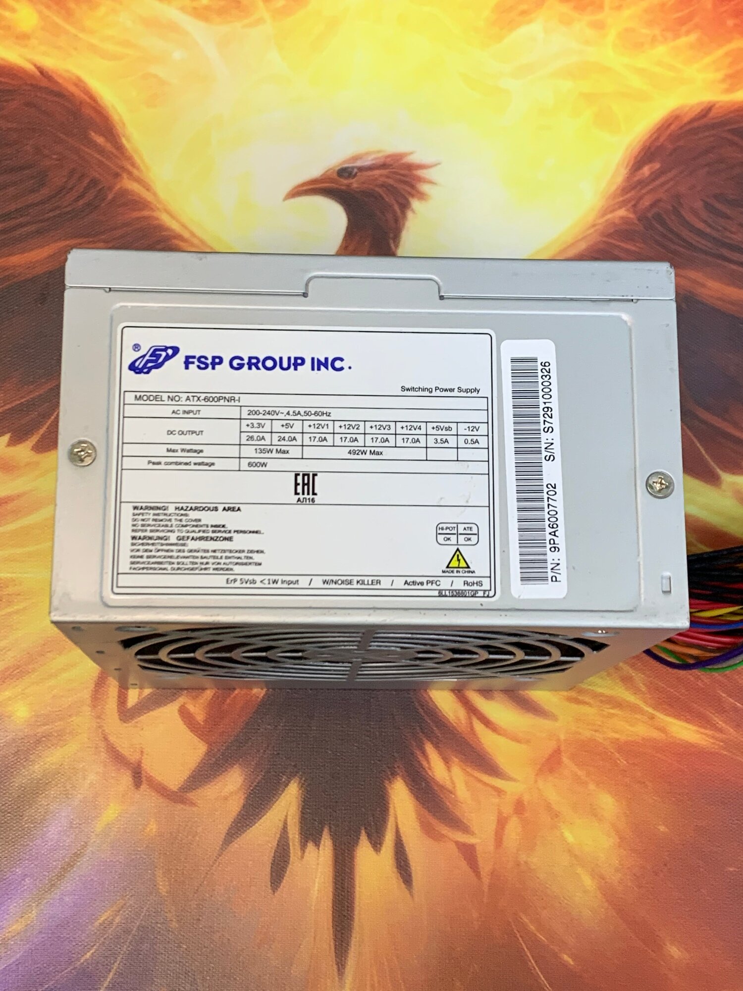 Блок питания 600W FSP ATX-600PNR-I
