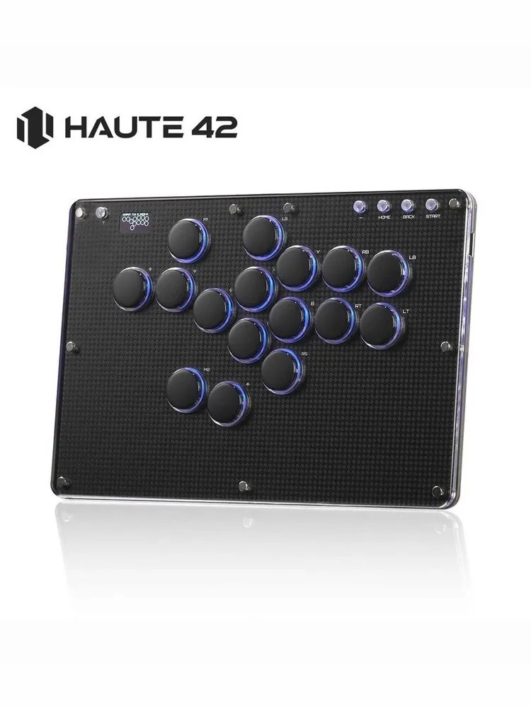 Haute42 Бесконтактный аркадный джойстик Hitbox без ручки, совместимый с PC/PS4/PS5/SteamSwitch Профессиональный аркадный контроллер Hitbox Fighting Joystick T16-Texture