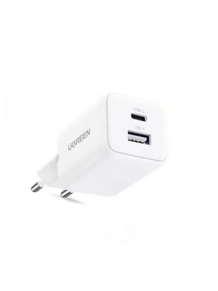 UGREEN Сетевое зарядное устройство UGREEN X514 (65006) 20W 2-Port USB-C +USB GaN Fast Charger EU белый