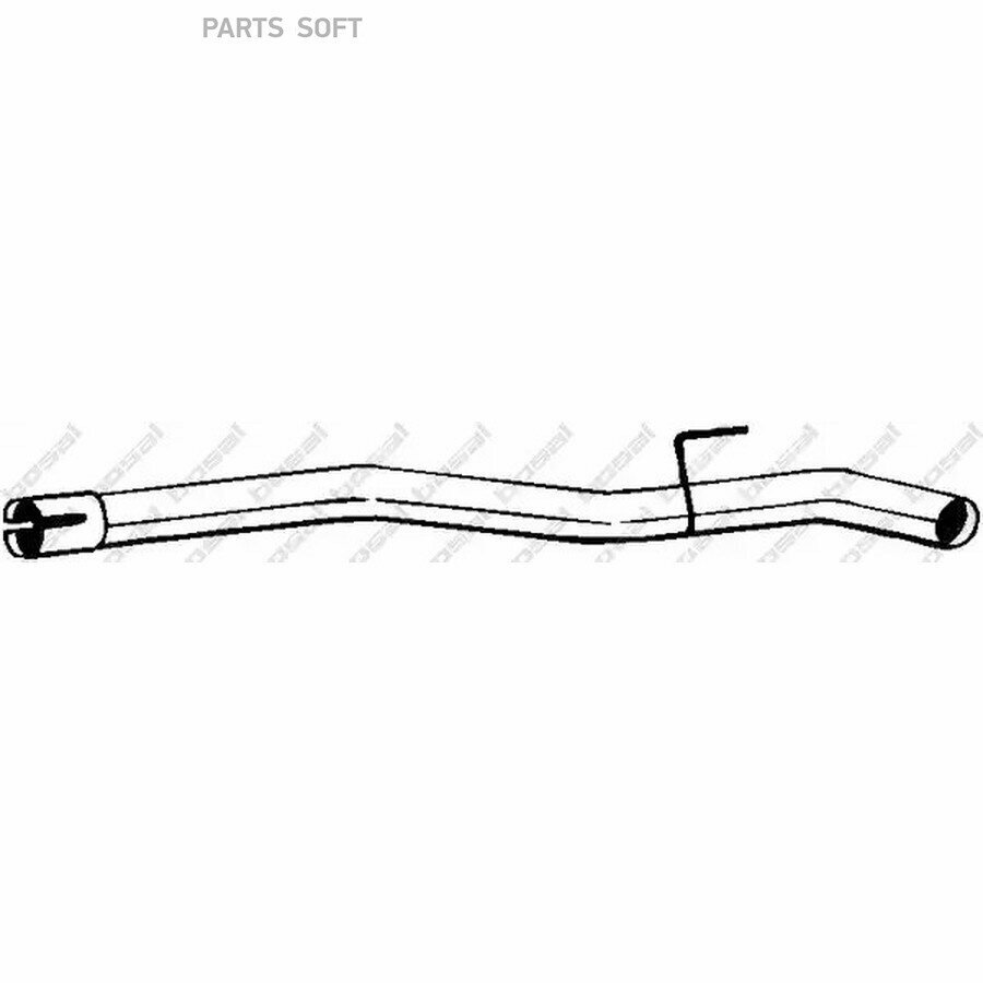 818-439 2024901521 труба глушителя средняя MB W202 T202 2.5TD 95-01 от официального дистрибьютора, BOSAL, артикул 818439