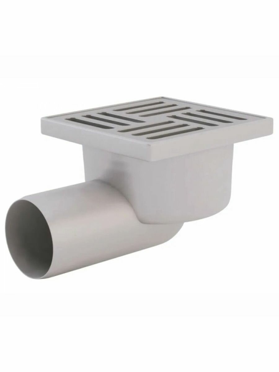Трап Анипласт TА5104 горизонтальный с пластиковой решеткой 10 х 10, D 50