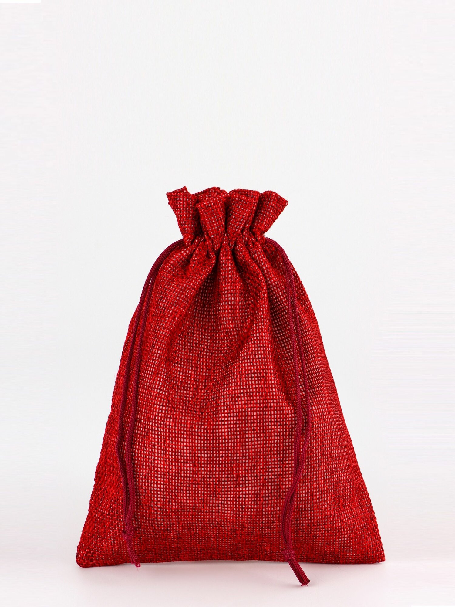 Мешок подарочный холщевый 20 х 30 см красный