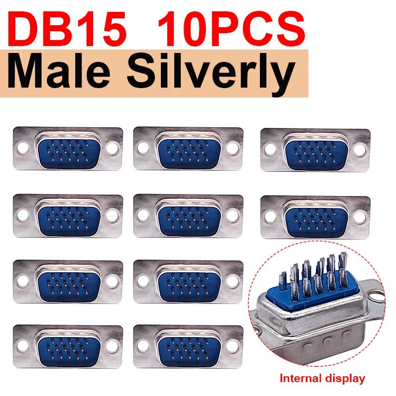10шт DB15 Male Silverly коннектор