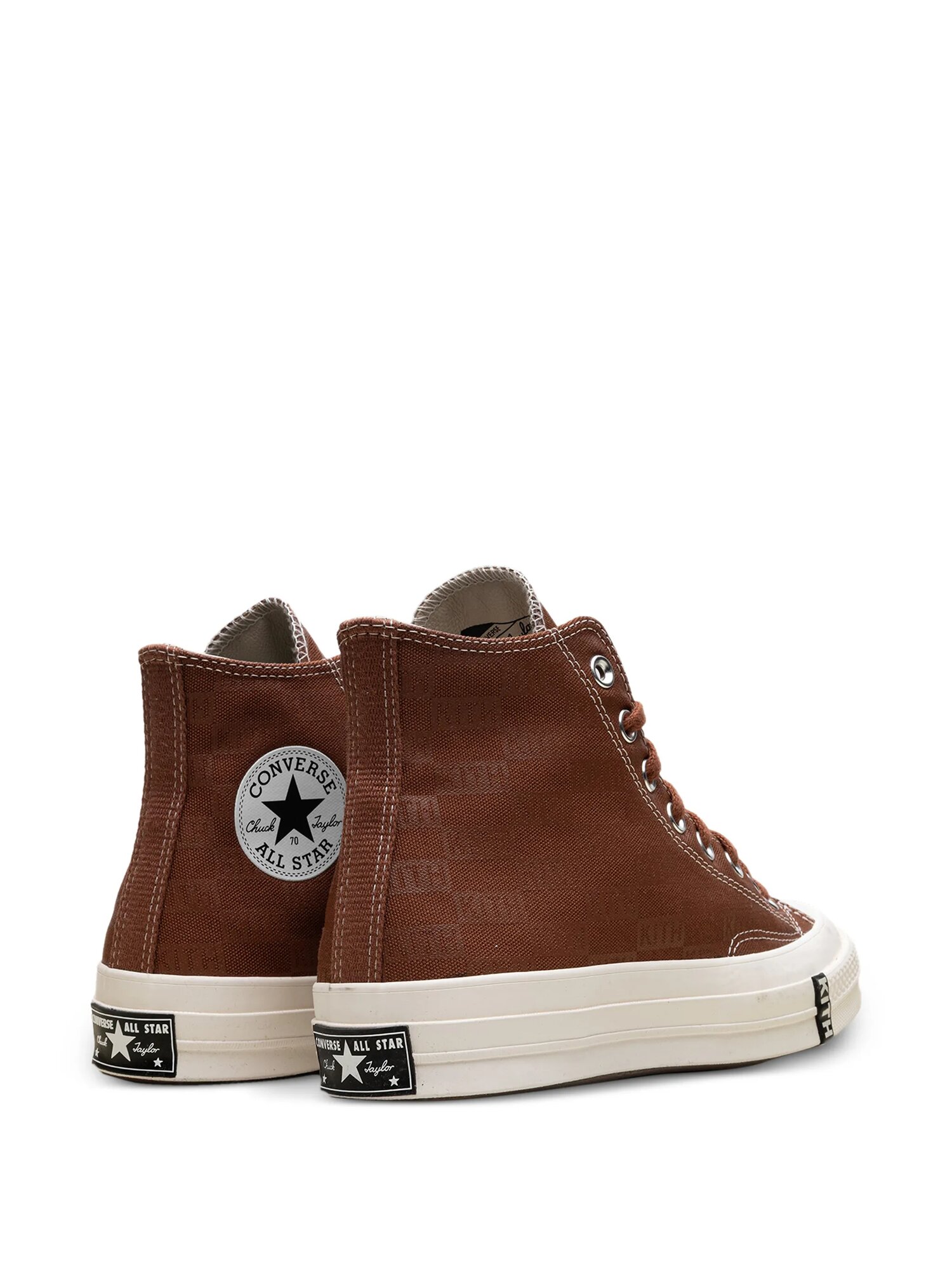 Кроссовки Converse Chuck 70 High Kith, размер 7.5 US, коричневый/серый/оранжевый — фото 1