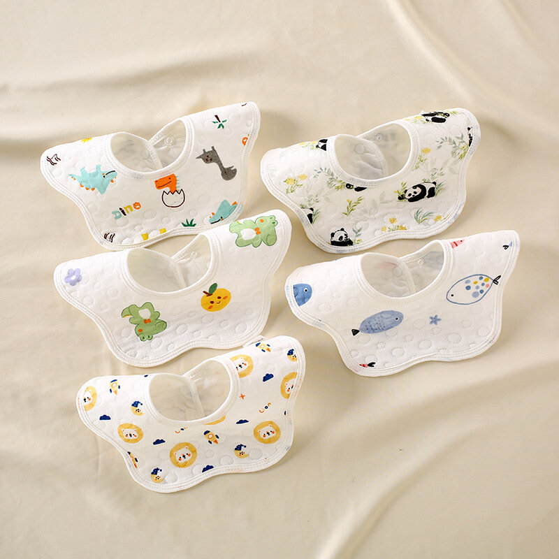 Маленькие партии Быстрый возврат Детские слюнявчики Класс А Чистый хлопок Водонепроницаемые слюнявчики Обработка слюнявчиков Защита пупка Антихолодные Дышащие