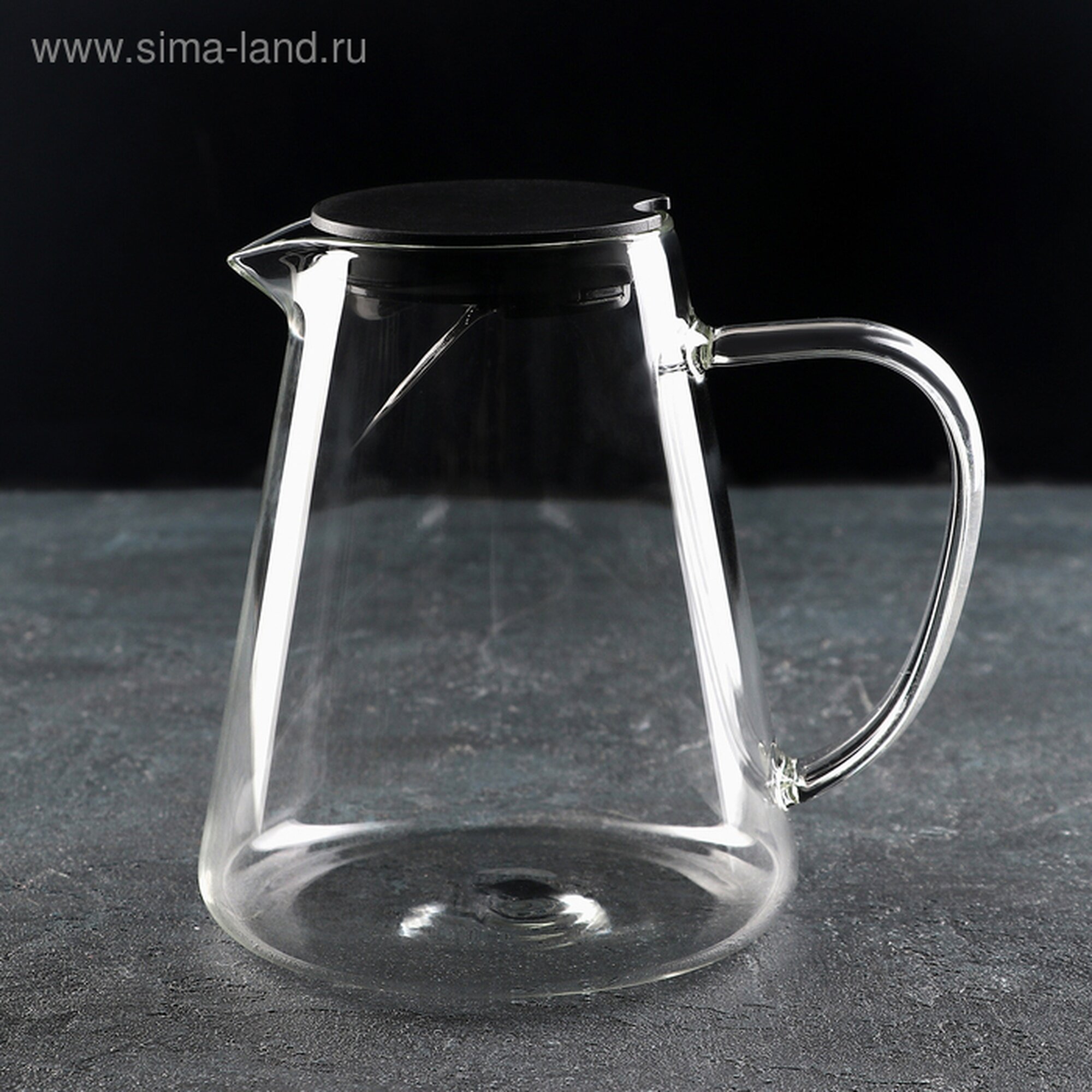 Кувшин для воды «Коктейльный», 1.3 л, 13.5×16.5 см, стекло, прозрачный