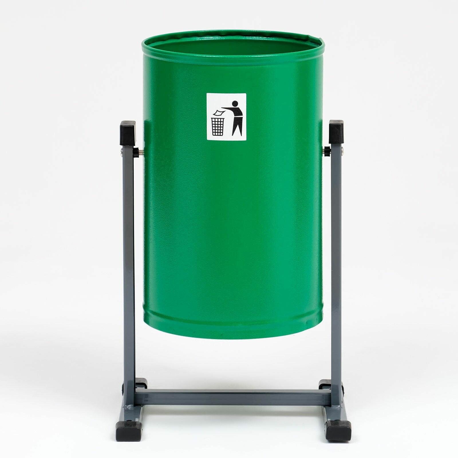 Урна уличная Уралочка Бюджет 21 л, 35 х 55 х 26,5 см, зеленая, бак 0,6 мм