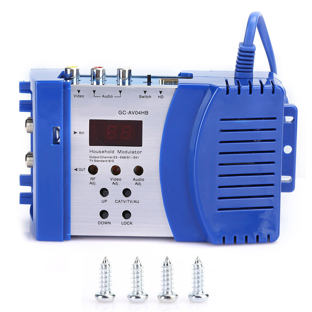 Конвертер HDMI AV в RF модулятор, TV звук, 100-240В