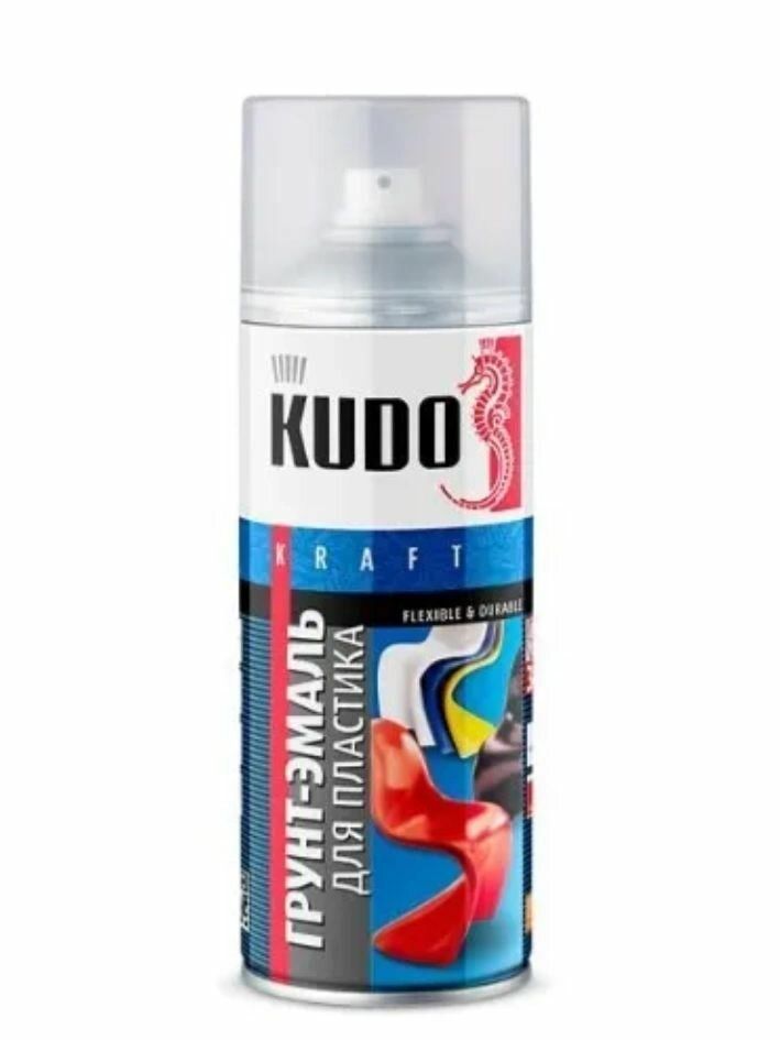 Грунт-эмаль для пластика ( RAL 7021 Графит) 520 мл. / KUDO / KU-6004
