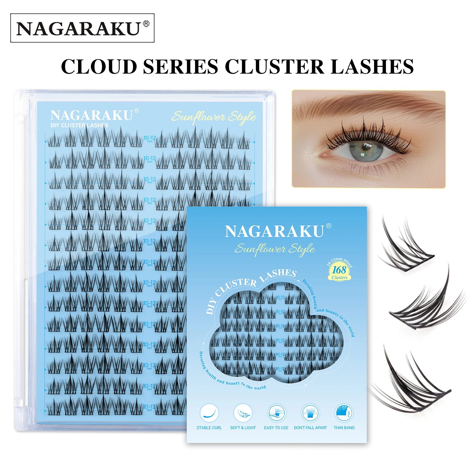NAGARAKU Sunflower Style Cloud Series накладные ресницы