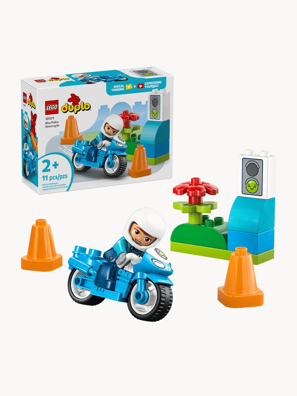 Конструктор LEGO DUPLO® 10471 Синий полицейский мотоцикл, 11 дет.