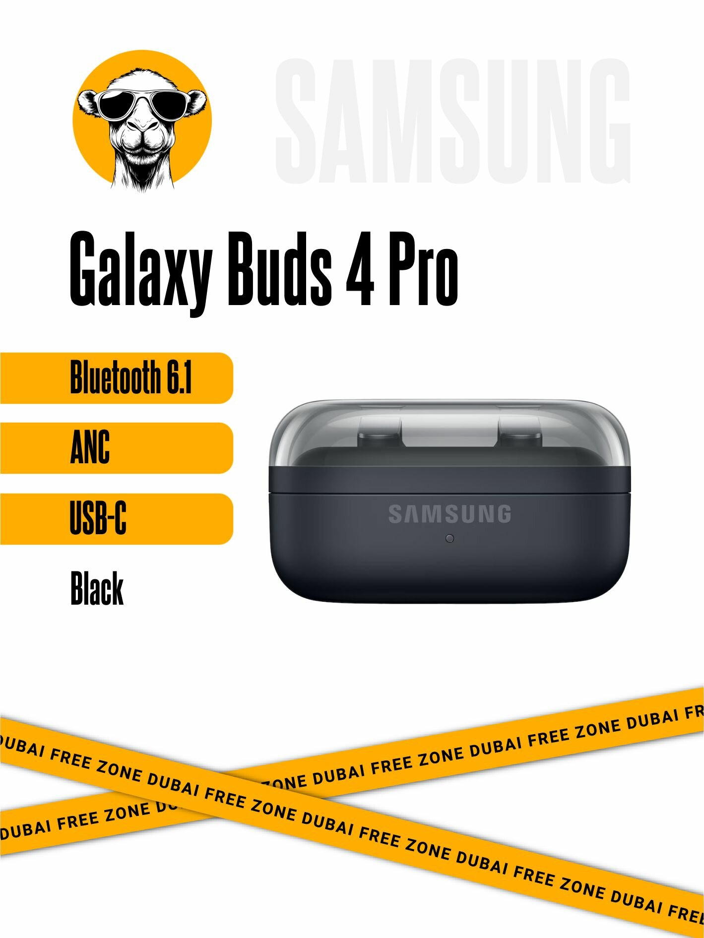 Беспроводные наушники Samsung Galaxy Buds 4 Pro Black