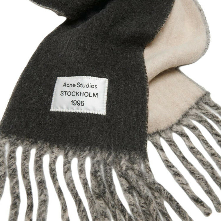 Шарф Acne Studios для мужчин, бежевый/серый — фото 1