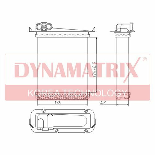 Радиатор печки Dynamatrix-Korea DR73640 для Volvo 850, C70 I, S70, V70 I