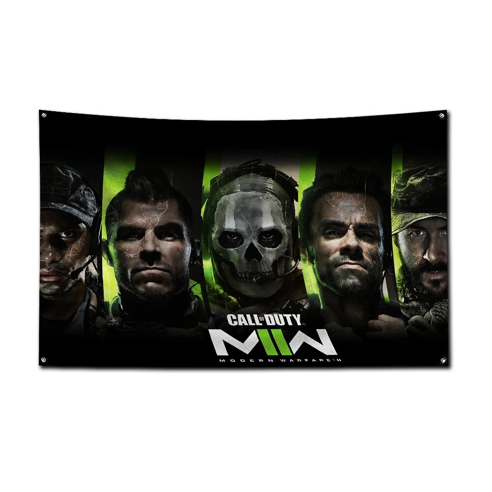 Флаг Call of Duty 3х5 футов полиэстер Черный, 120x180cm47x71in, 26040151232