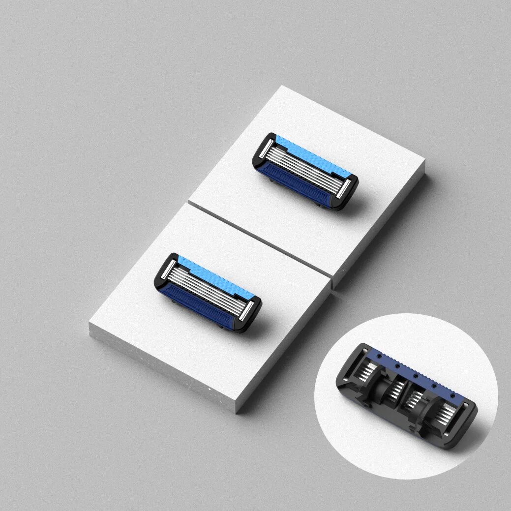Сменные картриджи для бритья Colorlamb, 2 шт, 5 лезвий, 2PCS No Connector