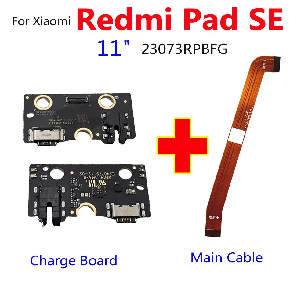 Оригинальная полная микросхема для Xiaomi Redmi Pad SE 11 "USB-порт для зарядки, док-станция, плата быстрой зарядки, телефонная пластина, основной гибкий кабель