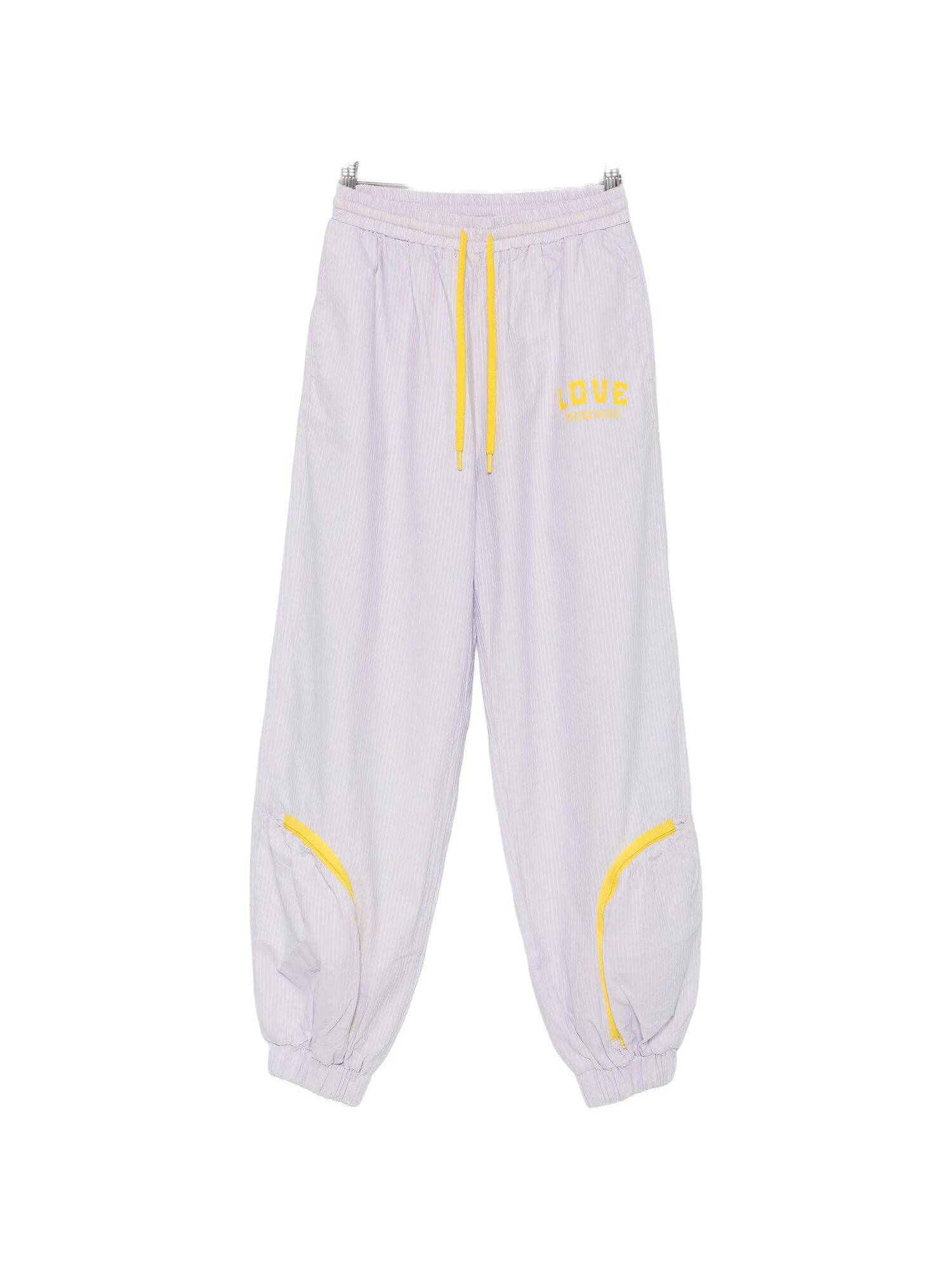 Брюки LOVE MOSCHINO Logo-print trousers, размер 42