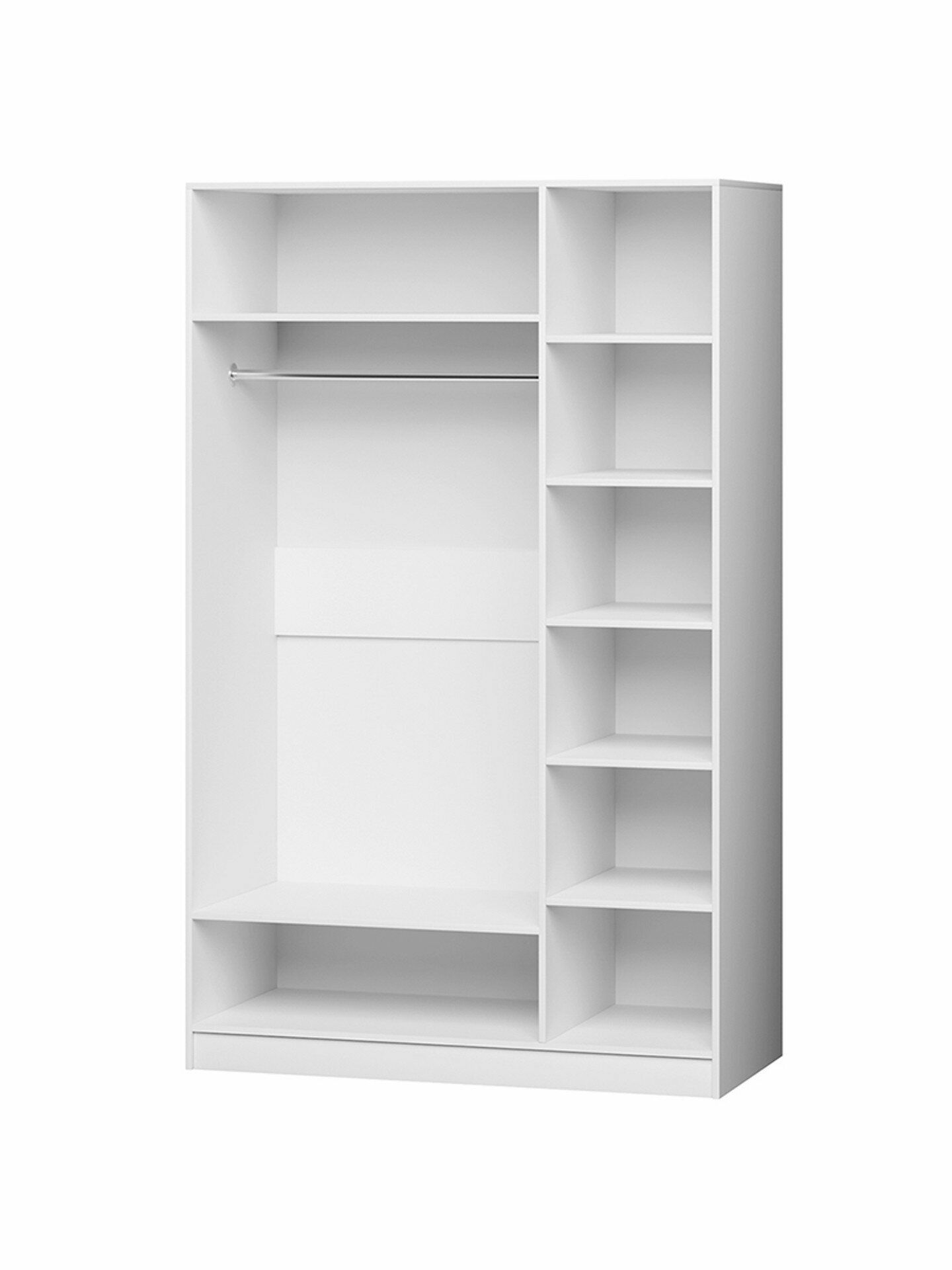 Корпус шкафа распашного Купе Гардеробной 3.1 Белый снег 8685 BS FM 120*45*210 см Фиеста