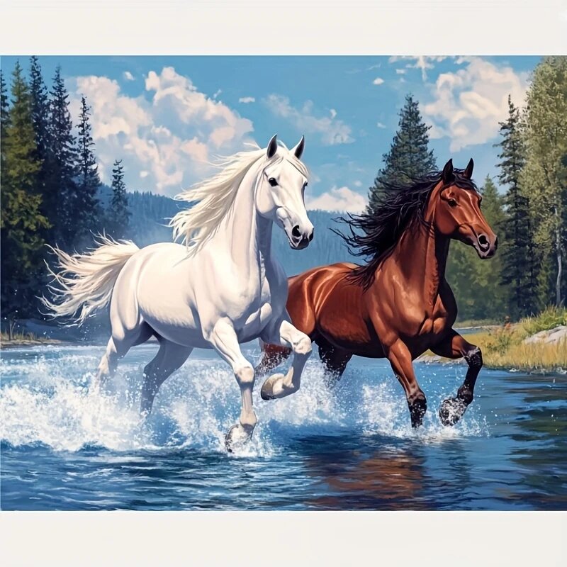 Пазлы с конной тематикой (500/1000/1200/2000 элементов) 1000PCS-50X70CM