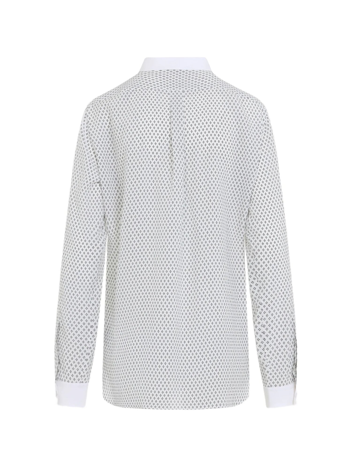 Рубашка Tom Ford Geometric-print silk shirt, размер 42 EU, бежевый/белый — фото 1