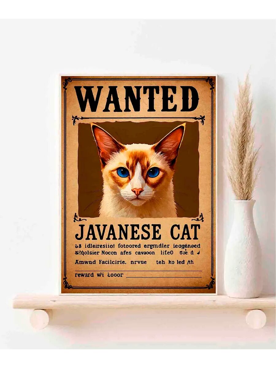 Яванская кошка, Wanted, Плакат 30x42см
