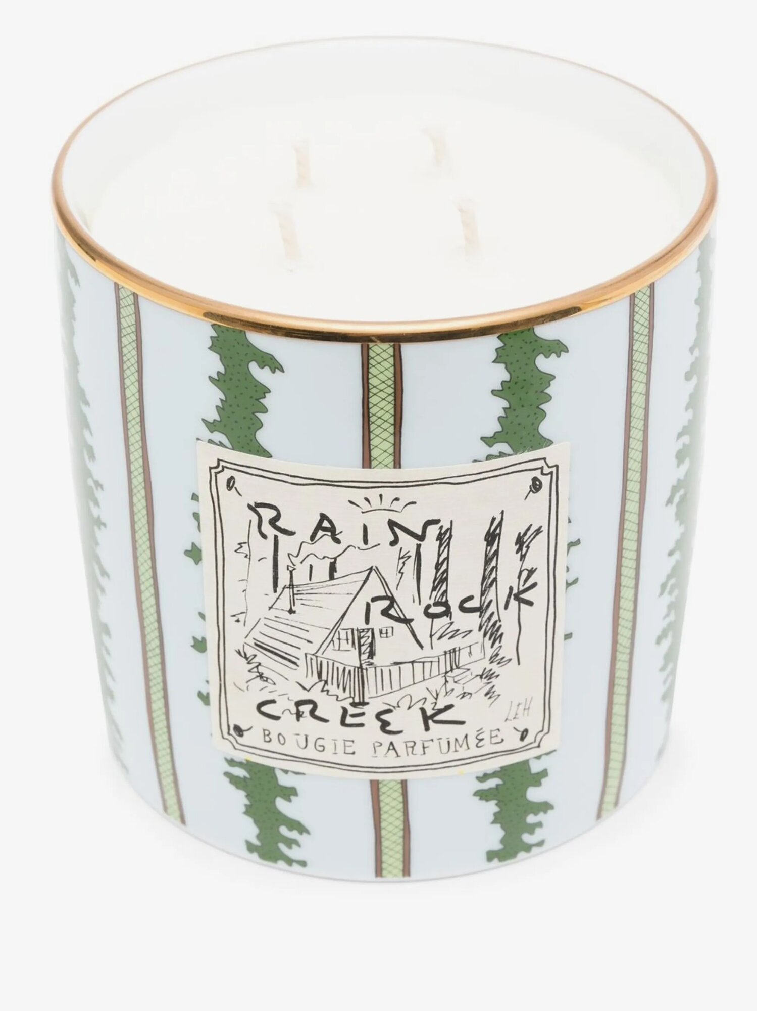 Свеча Rain Rock Creek с четырьмя фитилями, OneSize , Синий принт