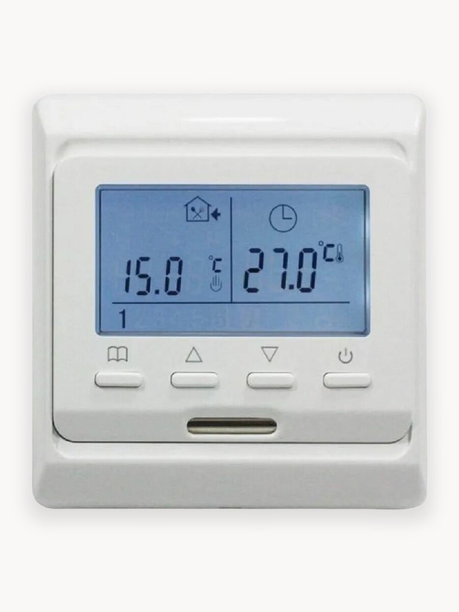 Терморегулятор/термостат Varmel RTC 51.716 программируемый с ЖК дисплеем/белый