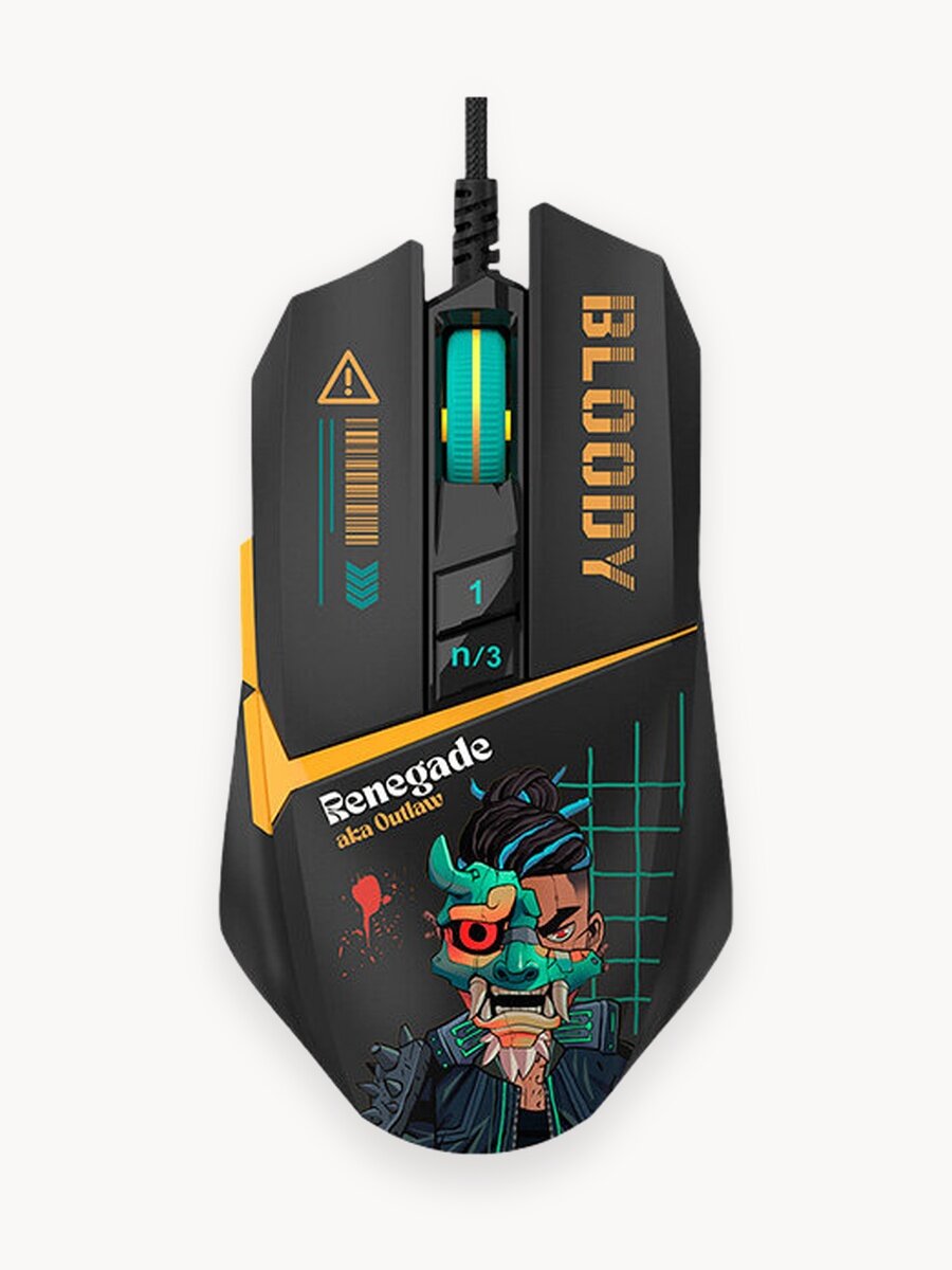 Мышь игровая Bloody W63Max Renegade Black Midnight SAVAGE, проводная